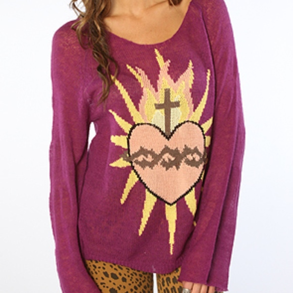 Wildfox | Sweaters | Wildfox White Label The Sacred Heart Sweater Nwt ...